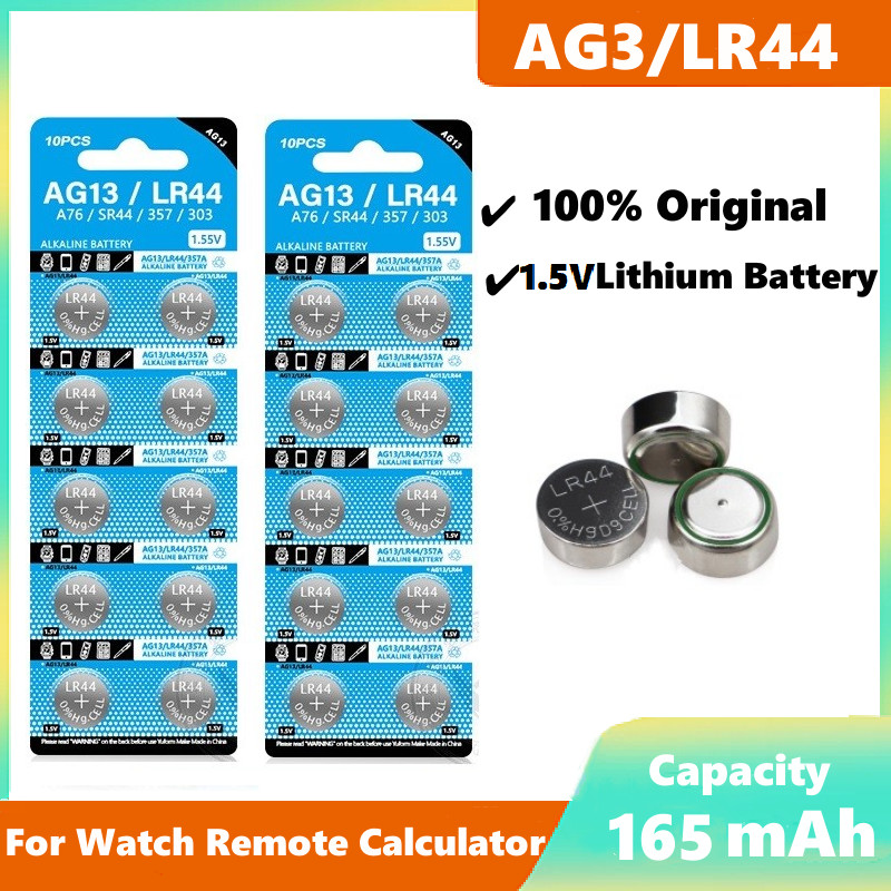 Jual AG13 Button Cell LR44 A76 357 357A LR1154 SR1154 SR44 | Shopee ...