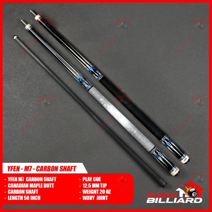 Jual Stick Billiard - Billiard Cue - YFEN M7 - Carbon Shaft - Leather ...