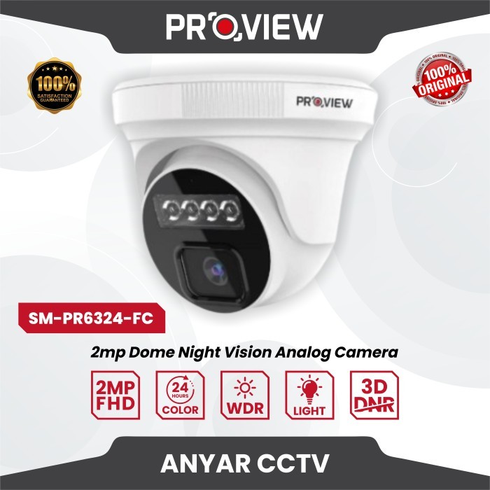 Jual HARGA DISC - PROVIEW SM-PR6324-FC 2MP Dome Color Night Vision ...