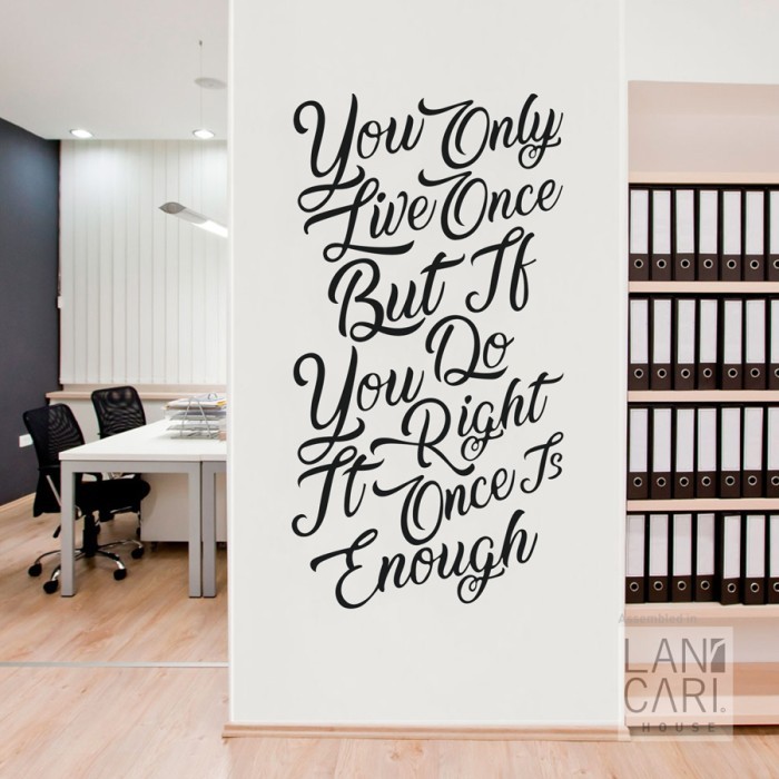 Jual Sticker Cutting Motivasi Qoutes You Do it Right Sticker Kaca ...