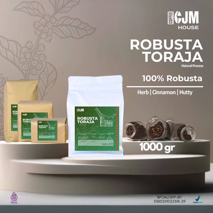 Jual 1000gr Pure Robusta Toraja | CJM Coffee House | Kopi Robusta ...
