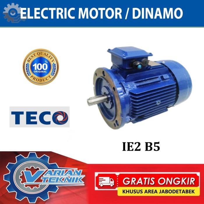 Jual Dinamo / Electric Motor / Induction Motor TECO AESU2S(IE2) B5 6P 37KW/50HP 3Phase 380V ...