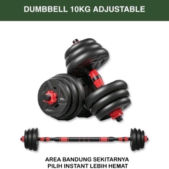 Jual DUMBLE SET 10 KG ADJUSTABLE DUMBELL BISA DI ATUR DUMBLEE BARBEL ...