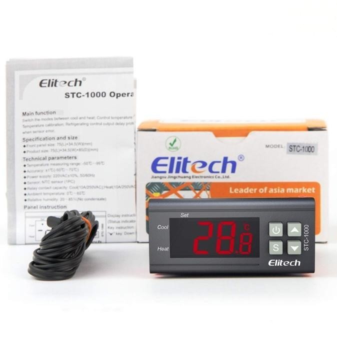 Jual Elitech STC1000 Thermostat ORI Termostat Digital STC-1000 Termometer [terbaik] | Shopee ...