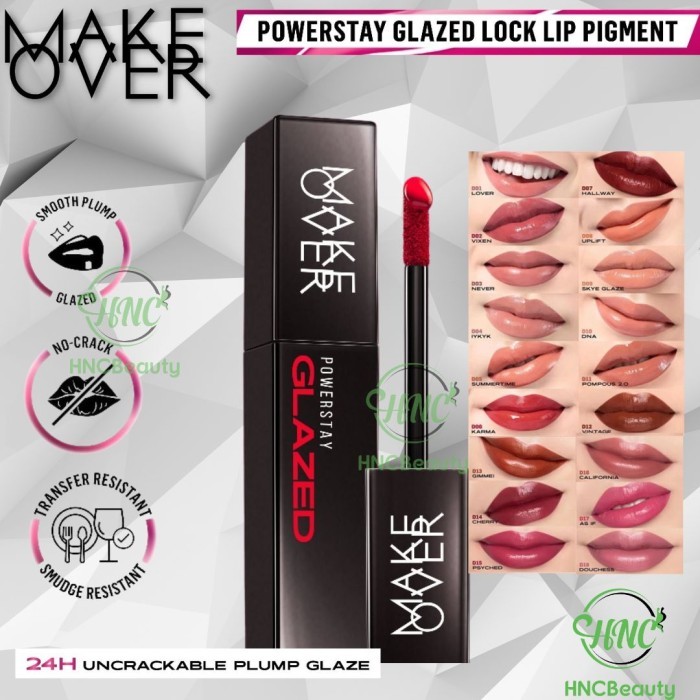 Jual MAKE OVER Powerstay Glazed Lock Lip Pigment 3gr/MAKEOVER Plump ...
