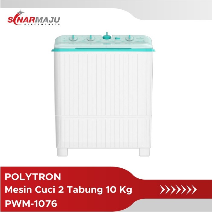 Jual MESIN CUCI 2 TABUNG POLYTRON 10 KG TWIN TUB PWM-1076 PWM1076 ...