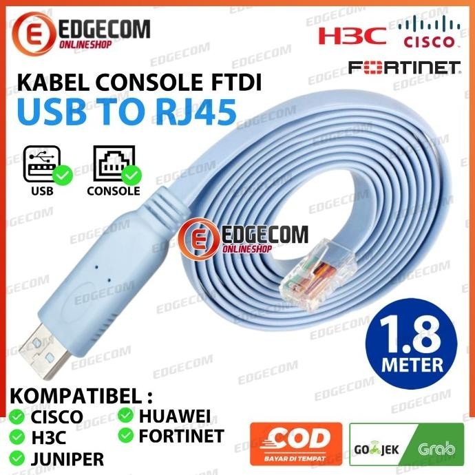 Jual Kabel Console FTDI USB to RJ45 1,8 Meter Garansi | Shopee Indonesia