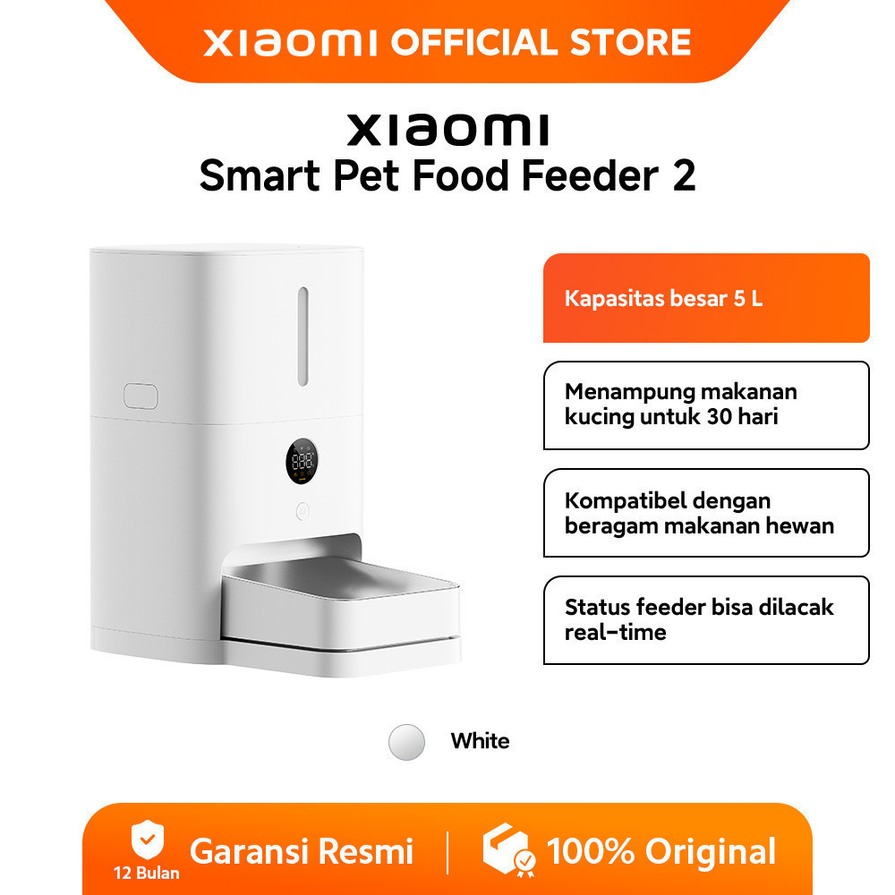 Jual Xiaomi Smart Pet Food Feeder 2 | Kapasitas 5L | Kompatibel ...