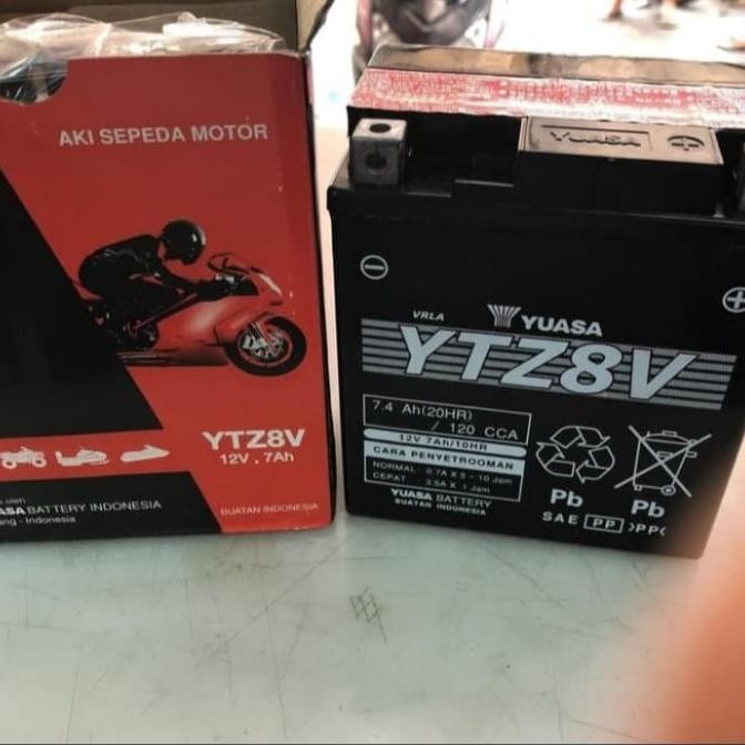 Jual AKI YUASA R25 XMAX KLX150 CBR250 MT25 (YTZ8V) BERGARANSI | Shopee Indonesia