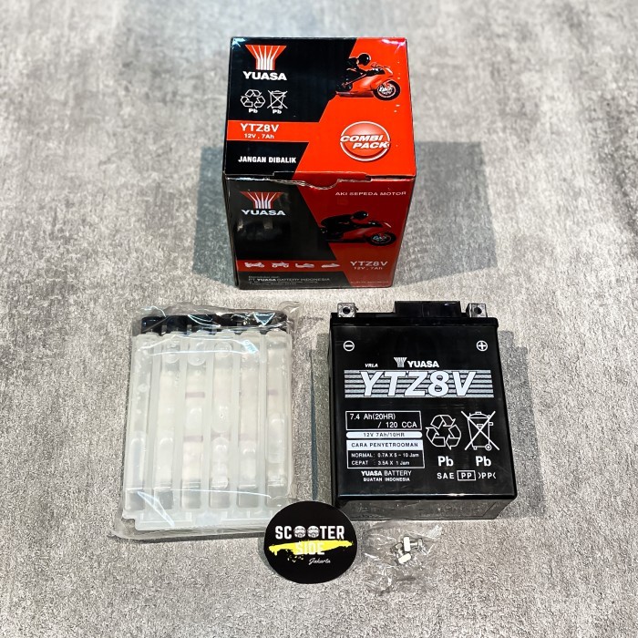 Jual Harga Spesial !! Battery Aki Yuasa Ytz8V 12V 7Ah Vespa Lx S Lxv Primavera Sprint Gts ...