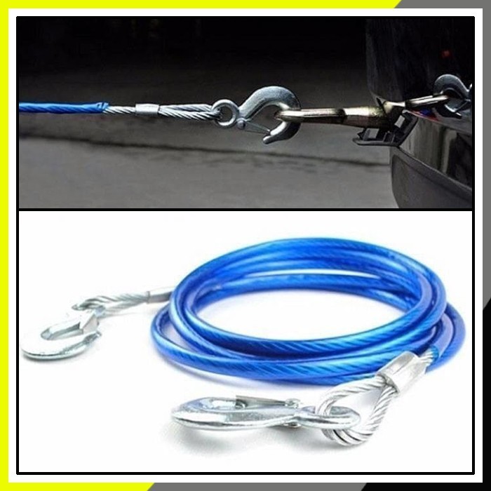 Jual Tali Derek Mobil Kawat Baja Seling Towing 4 Meter 5 Ton | Shopee ...