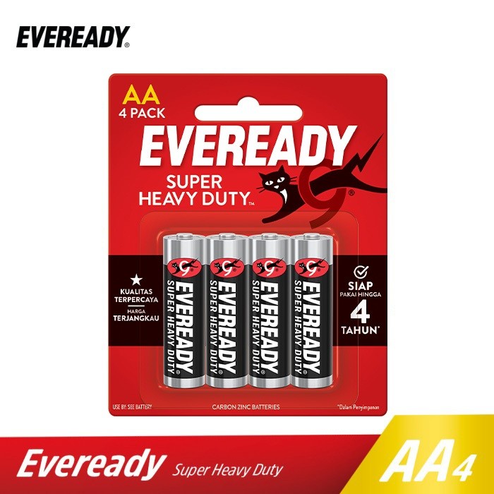 Jual Baterai Eveready Carbon Zinc Super Heavy Duty AA BP4 | Shopee ...