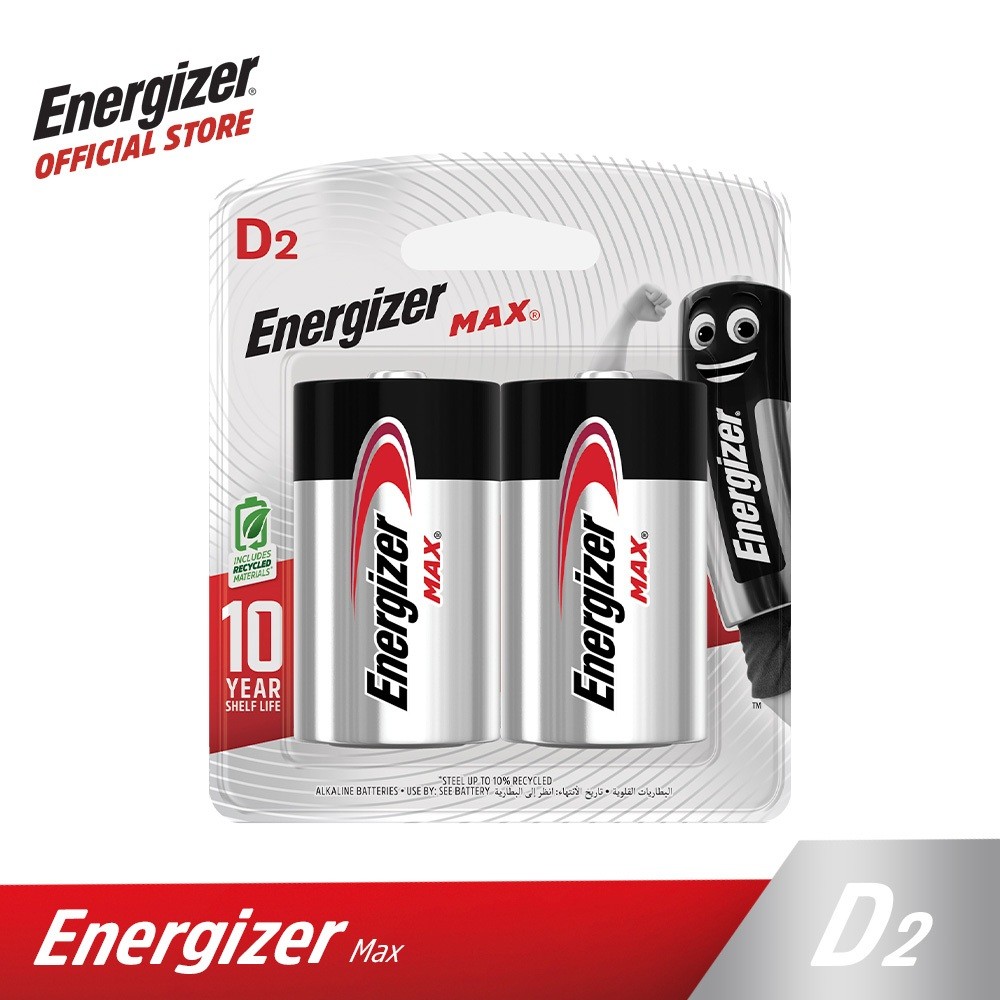 Jual Baterai ENERGIZER ALKALINE MAX D Size BP2 | Shopee Indonesia