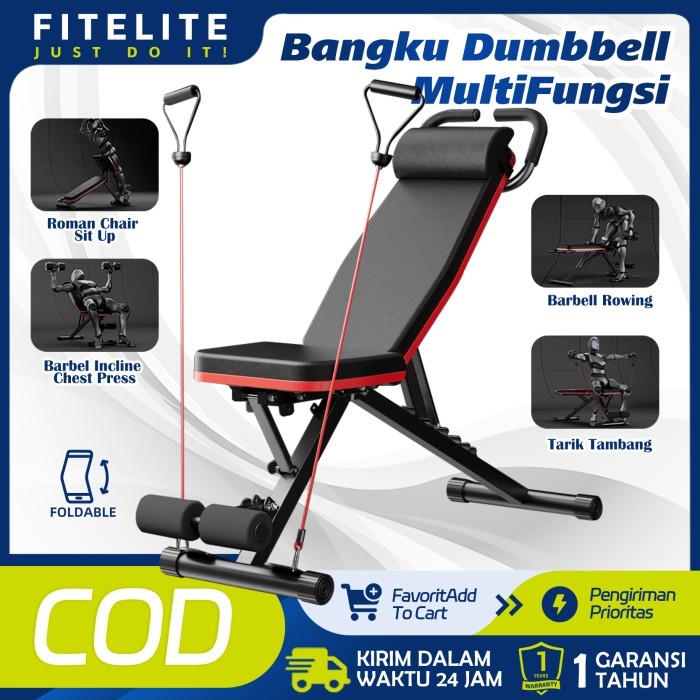 Jual Neww Dumbbell Sit Up Bench Fitness Model/Bench Press Home Gym ...