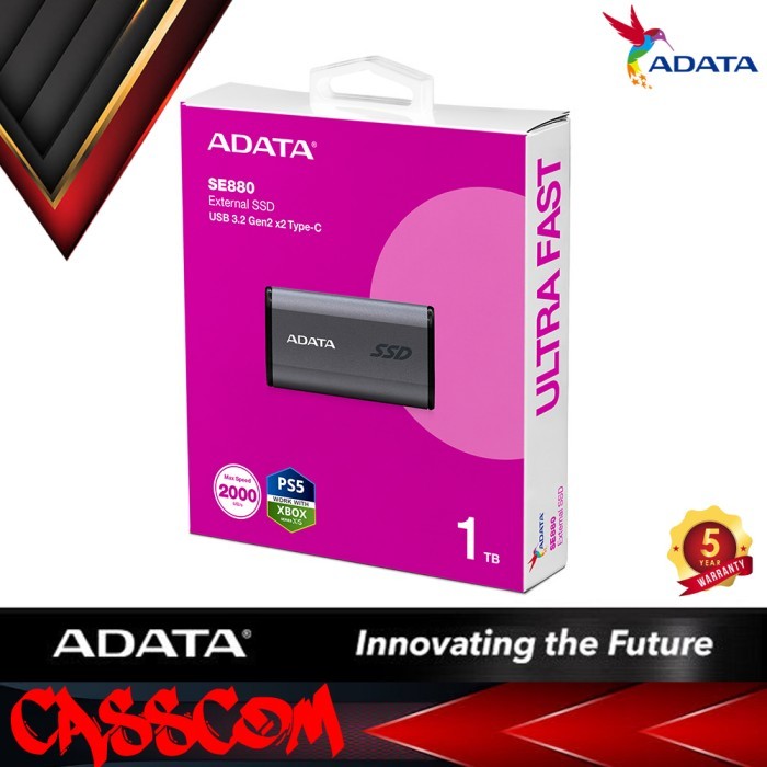 Jual External SSD Adata SE880 1TB - SSD Portable USB-C USB-A 1 TB USB 3.2 | Shopee Indonesia