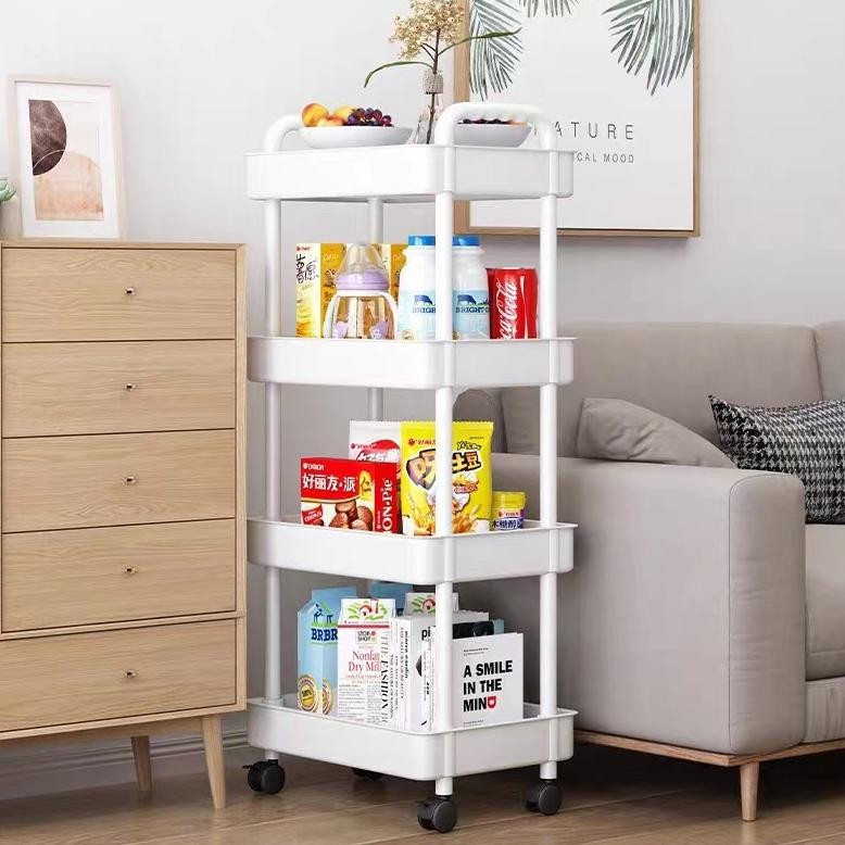 Jual Rak Troli Rak Dapur Rak Toilet Rak dengan roda Dapur Kamar Mandi Salon Organizer Rack ...