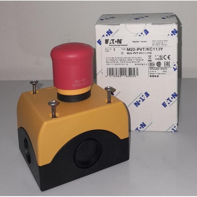 Jual Emergency Stop M22-PVT/KC11/IY EATON Moeller | Shopee Indonesia