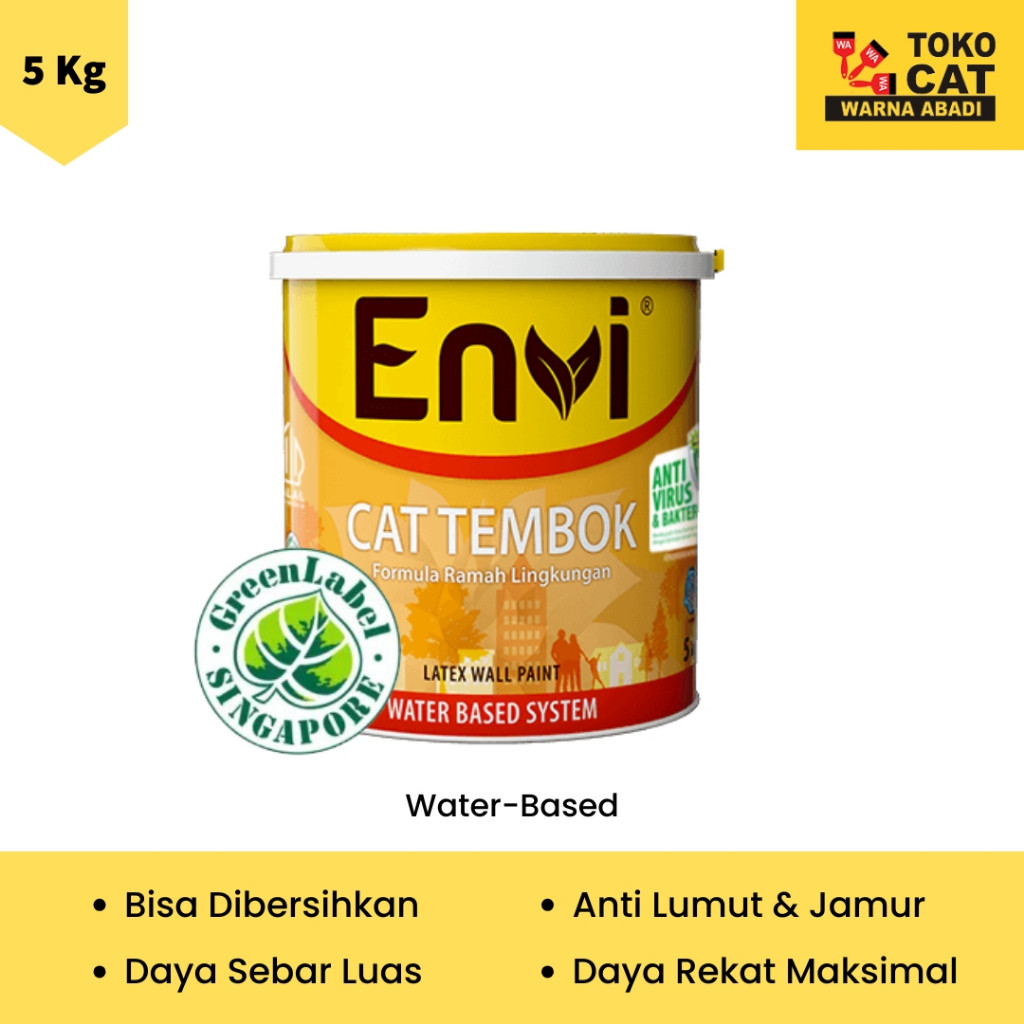 Jual SH593 CAT TEMBOK ENVI INTERIOR 5 KG - SERI WARNA 2 TERBAIK ...