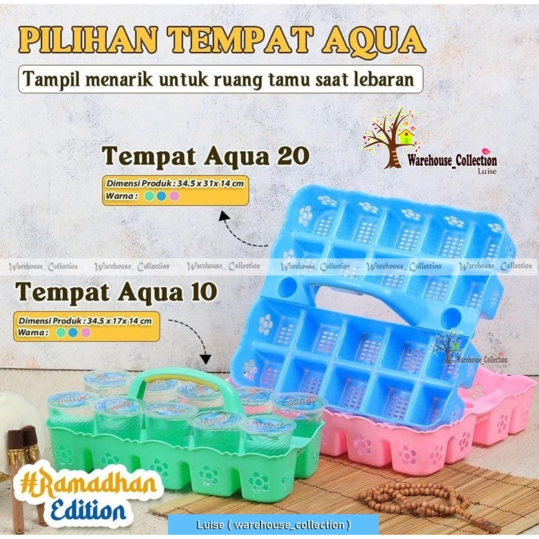 Jual Adaajaa Tempat aqua plastik/keranjang Aqua Gelas 12 Lubang/16 ...