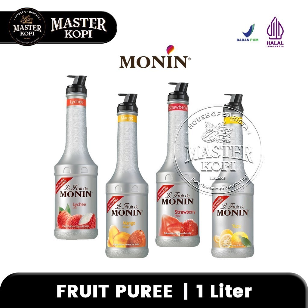 Jual Monin Fruit Puree Yuzu / Lychee / Mango / Strawberry - Botol 1 ...