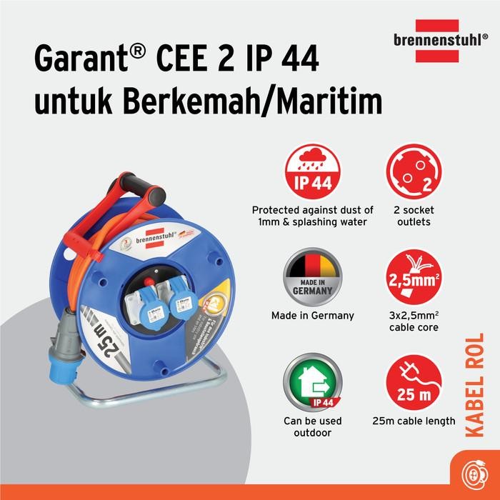Jual Kabel Rol Garant Brennenstuhl Cee 2 Ip 44 25M - 1182760100 ...