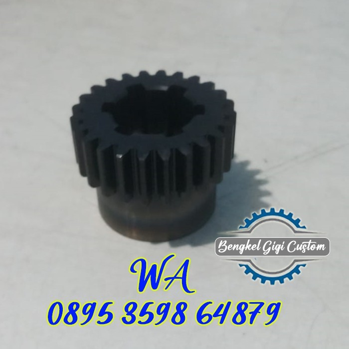 Jual Gear Spur Dan Gear Spline Dalam Custom Material VCN + Harden, Roda Gigi Lurus Modul 2 24T ...