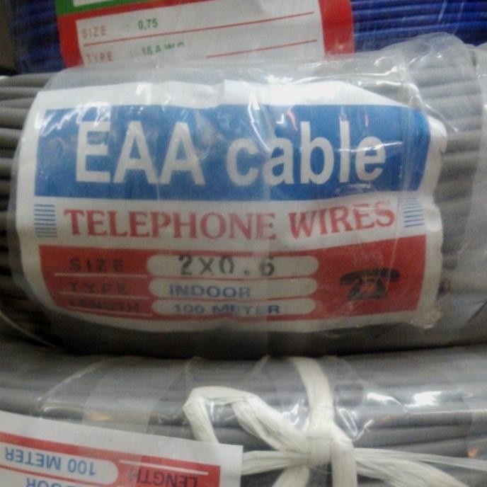 Jual Kabel Telfon Telpon Telepon isi 2 EAA Telephone Wires | Shopee ...