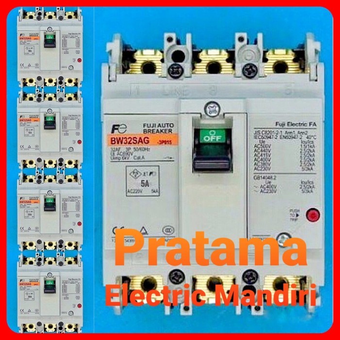 Jual Fuji Electric Circuit Breaker Mccb Bw32Sag 3P 5A 10A 15A 20A 30A 2,5Ka | Shopee Indonesia