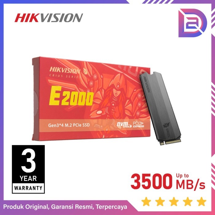 Jual HIKVISION SSD NVME E2000 512GB PCIe Gen 3x4 | Shopee Indonesia