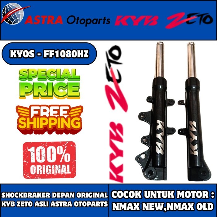 Jual SHOCKBREAKER , SHOCK DEPAN + TABUNG KAYABA KYOS-FF1080 SERIES UNTUK YAMAHA NMAX NEW / NMAX ...