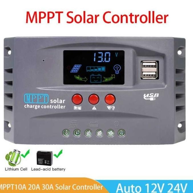 Jual SCC MPPT PWM 20A-30A-100A 12V/24V/48V Panel Solar Charger Controller [terbaik] | Shopee ...