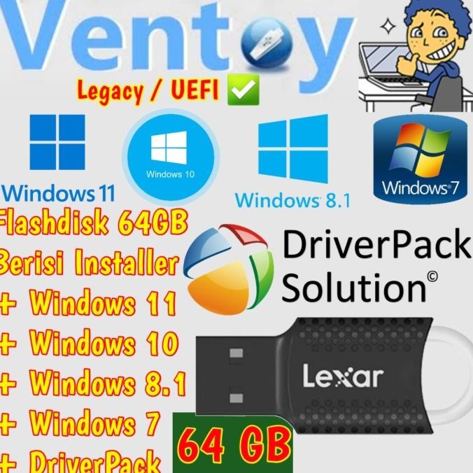 Jual USB Multiboot Komputer Laptop 64GB | Shopee Indonesia