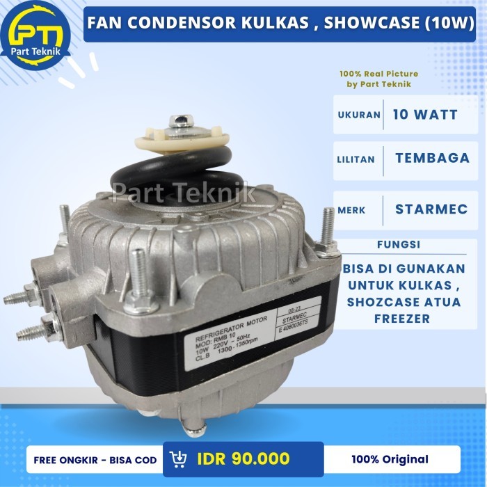 Jual FAN CONDENSOR KULKAS , MOTOR FAN KONDENSOR SHOWCASE (10W) TEMBAGA ...