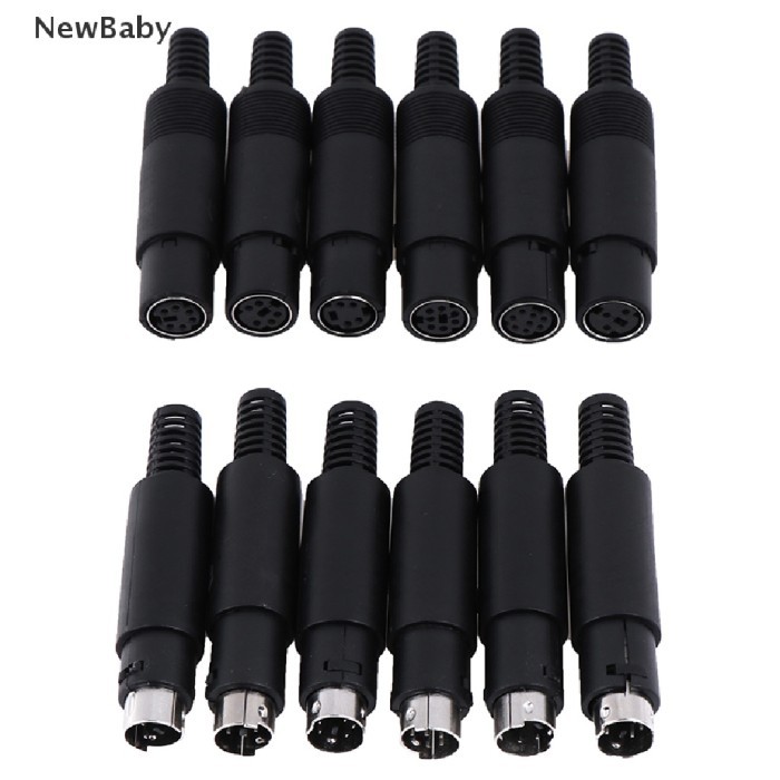 Jual SOKET KONEKTOR KABEL DIN MINI 3 4 5 6 7 8 PIN MALE FEMALE | Shopee ...