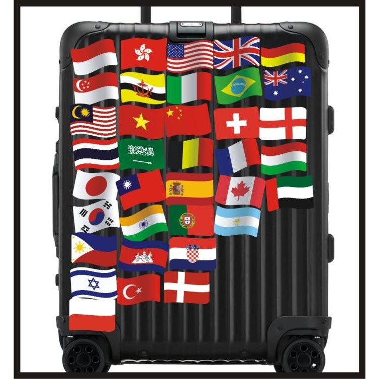 Jual Sticker Koper Negara / Sticker Koper Bendera / World Flag Sticker ...