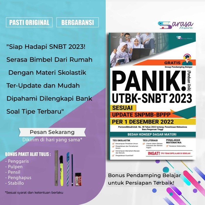 Jual Buku Utbk Snbt 2023 Panik ( Panduan Unik ) Utbk Snbt 2023 | Shopee ...