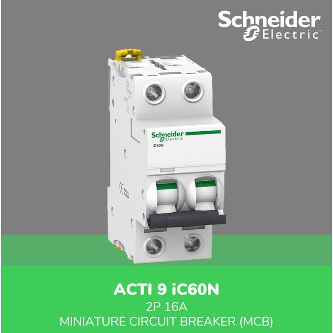 Jual Schneider Acti9 iC60N Mcb 16A - 2P - 6KA Kurva C - A9F74216 | Shopee Indonesia