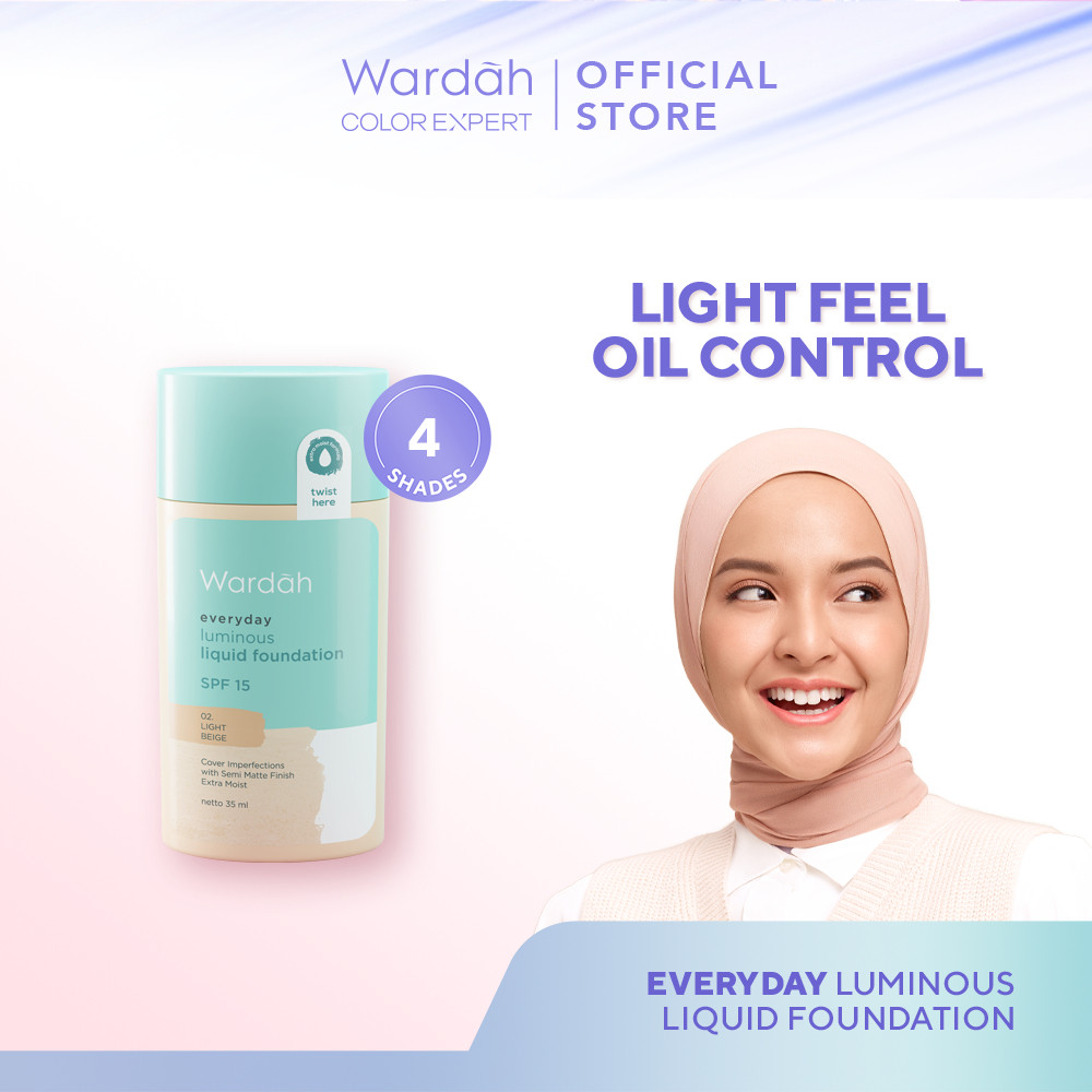 Jual WARDAH EVERYDAY LUMINOUS LIQUID FOUNDATION 40ML | Shopee Indonesia