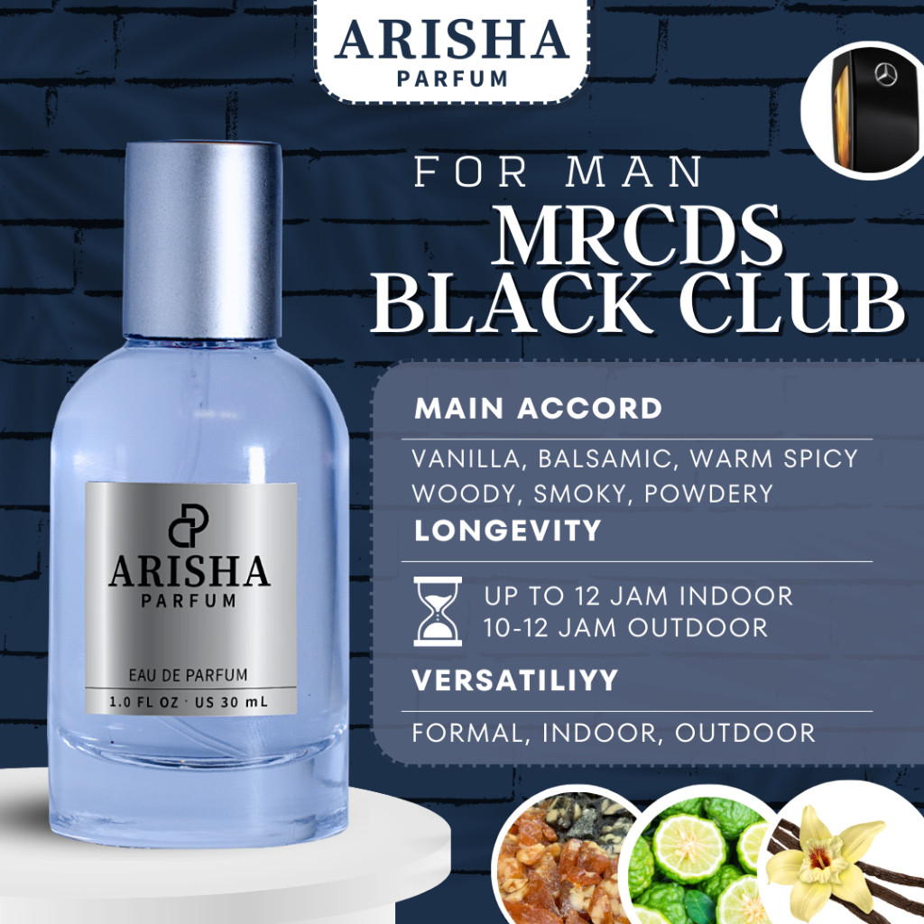 Jual Arisha Parfum Mersedes Mercy Black Club Cowok Pria | Shopee Indonesia