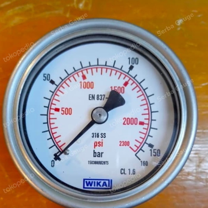 Jual Pressure Gauge Wika 0-160 Bar&Psi 2,5 Inch Brass 1/4 Inch Npt | Shopee Indonesia
