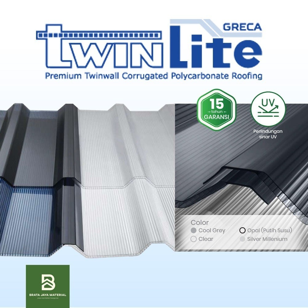 Jual Atap Polycarbonate Twinlite Greca 6mm Gelombang Garansi Resmi 15 ...