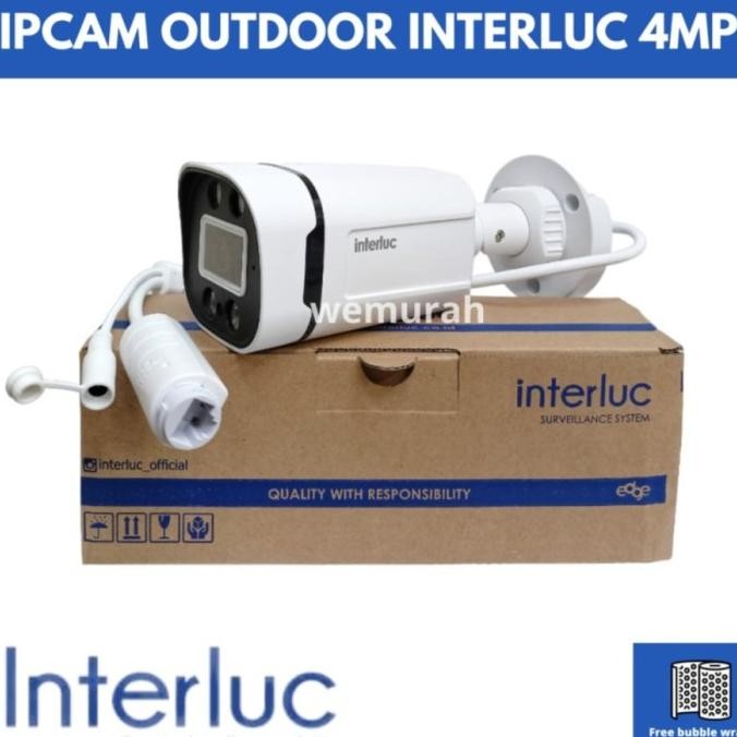 Jual Ipcam Outdoor Colorvu 4MP Interluc - Cctv Ipcam Interluc 4MP Colorvu plus mic | Shopee ...