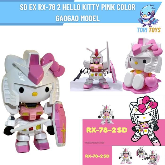 Jual Sd Ex Rx 78 2 Fighter Hello Kitty Pink Color Gaogao Model Kit Hellokitty Rx78 | Shopee ...