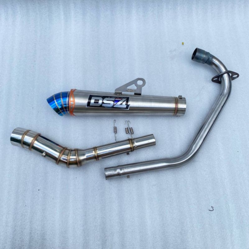 Jual 1set elbow DS4 pipe type inlet 51mm exhaust pipe Muffler open tmx ...