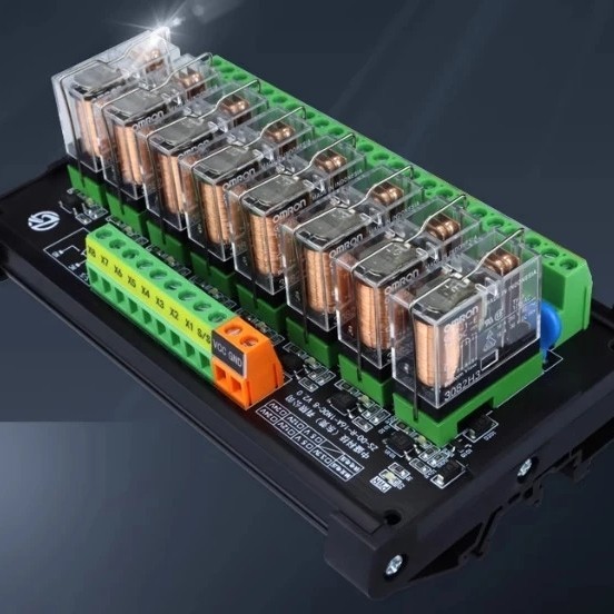 Jual omron relay 8 channel 24v module 1 COM G2R-1 Ori 1NO 1NC indicator ...