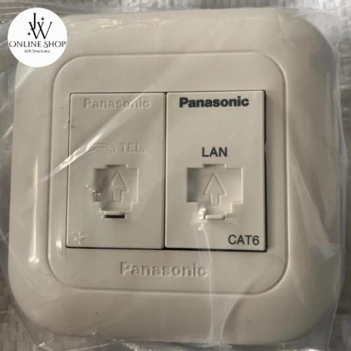 Jual Faceplate Data RJ45 Cat.6 1 Port include modular + Outlet Telepon ...