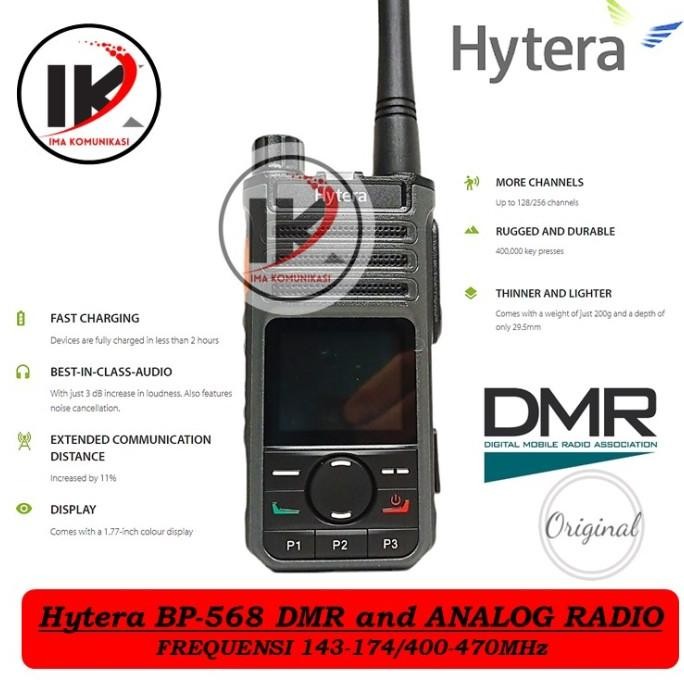 Jual HT HYTERA BP568 DIGITAL ANALOG VHF/UHF DMR and ANALOG RADIO | Shopee Indonesia