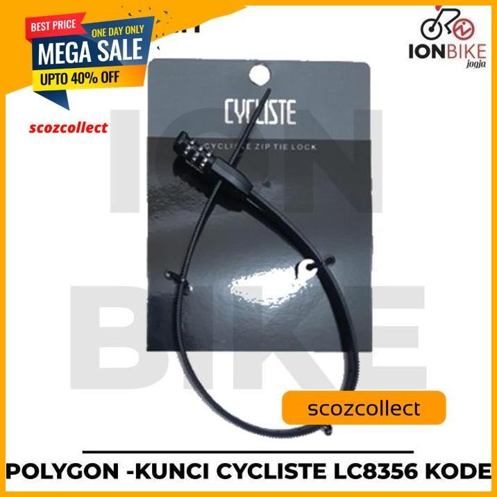 Jual KUNCI CYCLISTE LC8356 ZIP TIE LOCK RESETABLE COMBINATION 56CM ...
