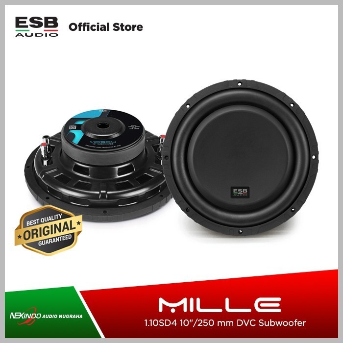 Jual Subwoofer slim ESB Audio 1.10SD4 10"/250 mm DVC from italy ...