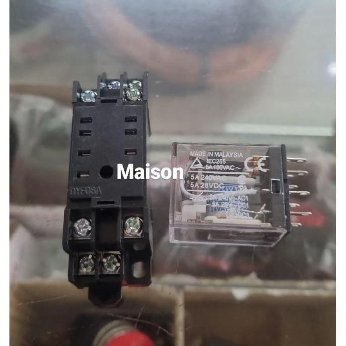Jual Promo SET RELAY MY2N 24VAC + SOCKET - 8 PIN / RELAY MY2N 24V / MY2 ...